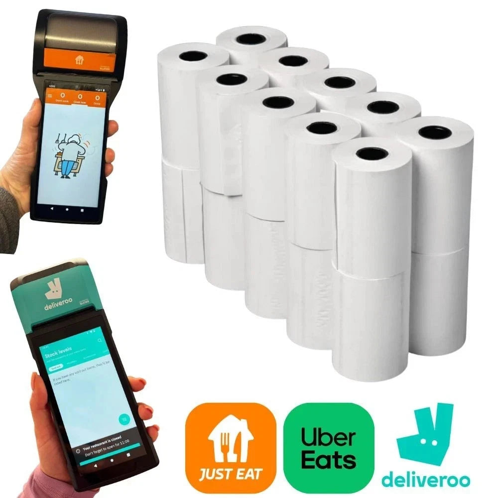 Thermal Till Rolls 80x40 (Box Of 100 Rolls) Just/Uber Eats Rolls 65 GS ...